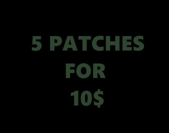 5 Patches for 10 by feralprints on Etsy