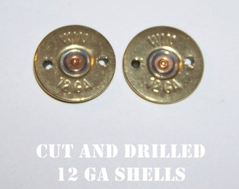 10 Off 12 gauge shotgun shell cut brass ends by BullseyeBulletGear