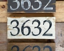 Unique painted house number related items | Etsy