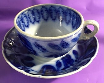 Flow blue tea cup | Etsy