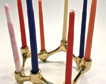 Brass candle holder | Etsy