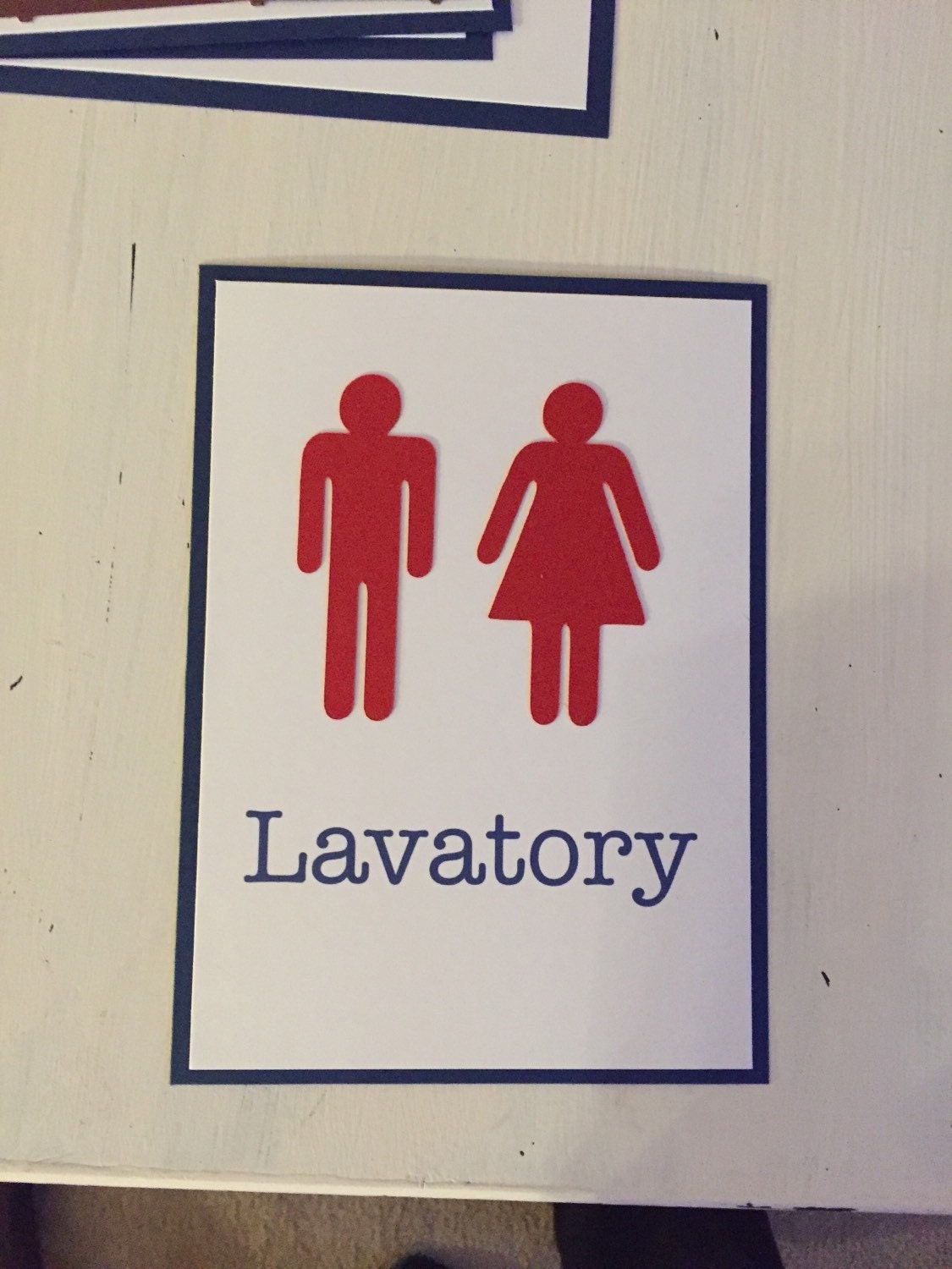 Lavatory Sign Vintage Airplane Party Decorations Vintage