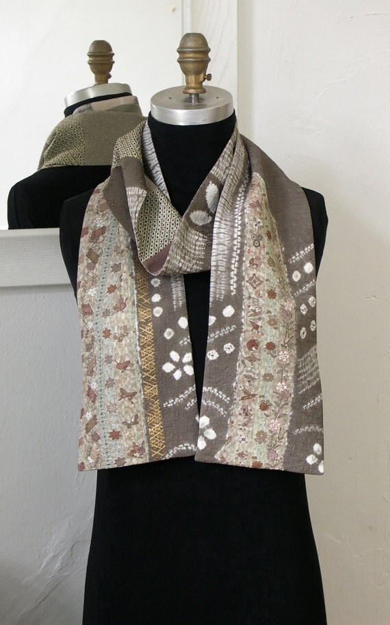 Silk Kimono Scarf Amazing Japanese Vintage Versitile Scarf