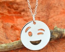 Unique emoji necklace related items | Etsy