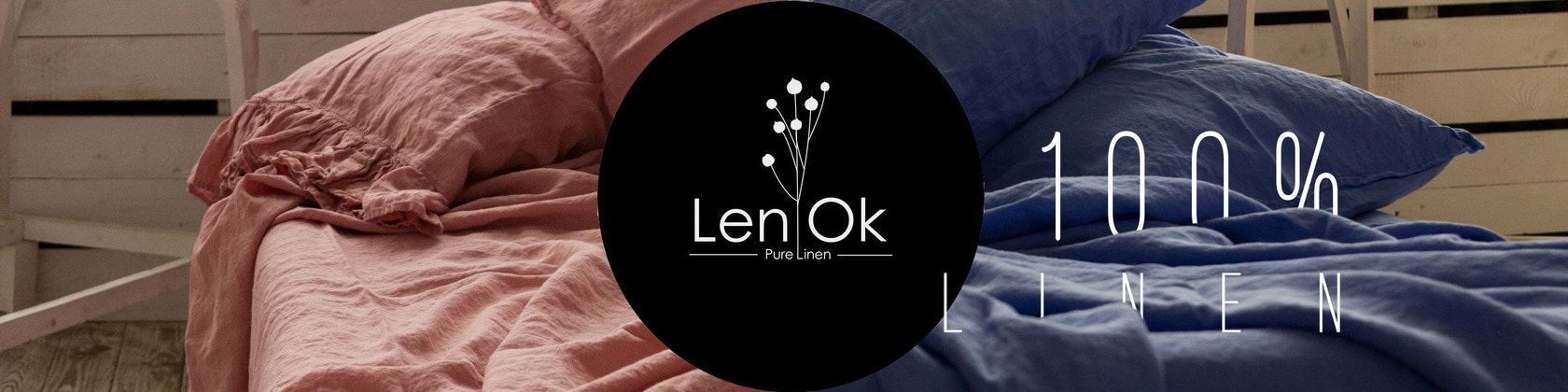 Pure 100% linen bedding handmade with L I N E N by LenokLINENcom