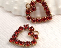 Unique red crystal heart related items | Etsy