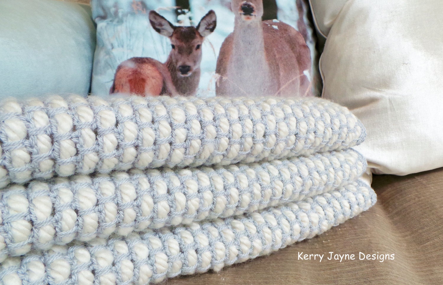 Channel Stitch crochet Blanket pattern NEW by KerryJayneDesigns