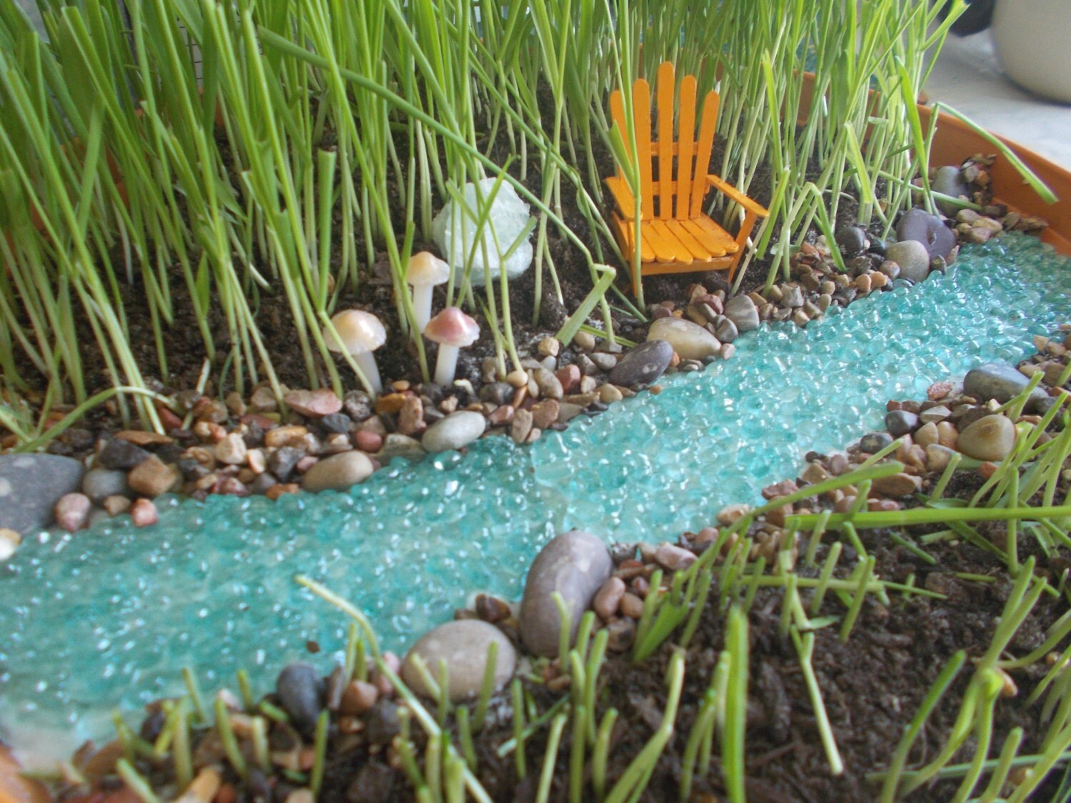 Bubbling River or River with Pond Miniature Garden Fairy