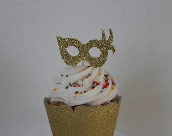 Mask cake topper | Etsy