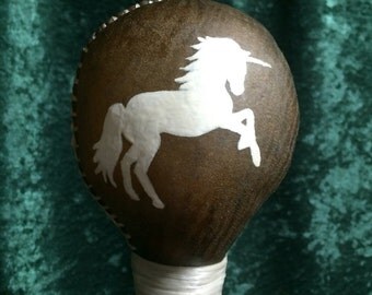 Rawhide Rattle / Drum Beater Combo with by GaiasWorkshopDrums