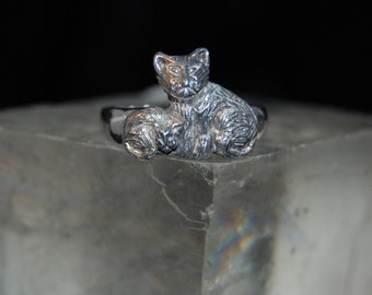 Vintage Fat Cute Sterling Silver Kitty Feline by BadKittyCrafts