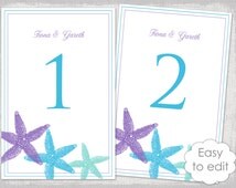 Unique beach table numbers related items | Etsy