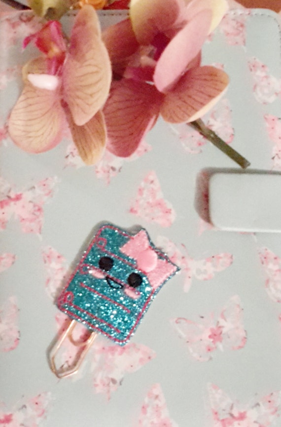 glitter vinyl paper paperclip