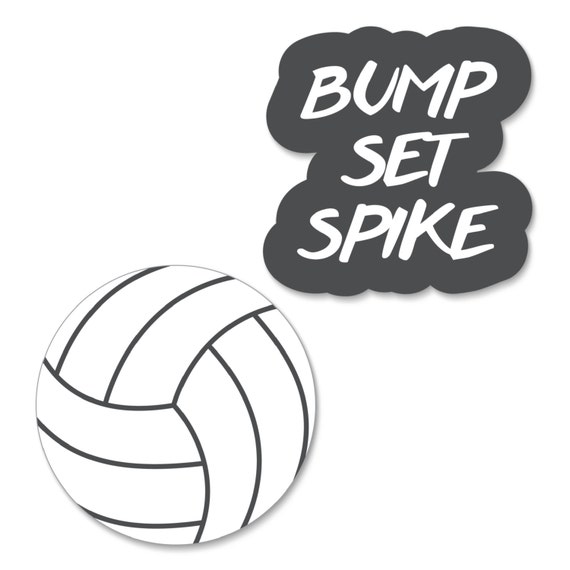 24 pc. Small Bump Set Spike Volleyball Shaped Paper Cut