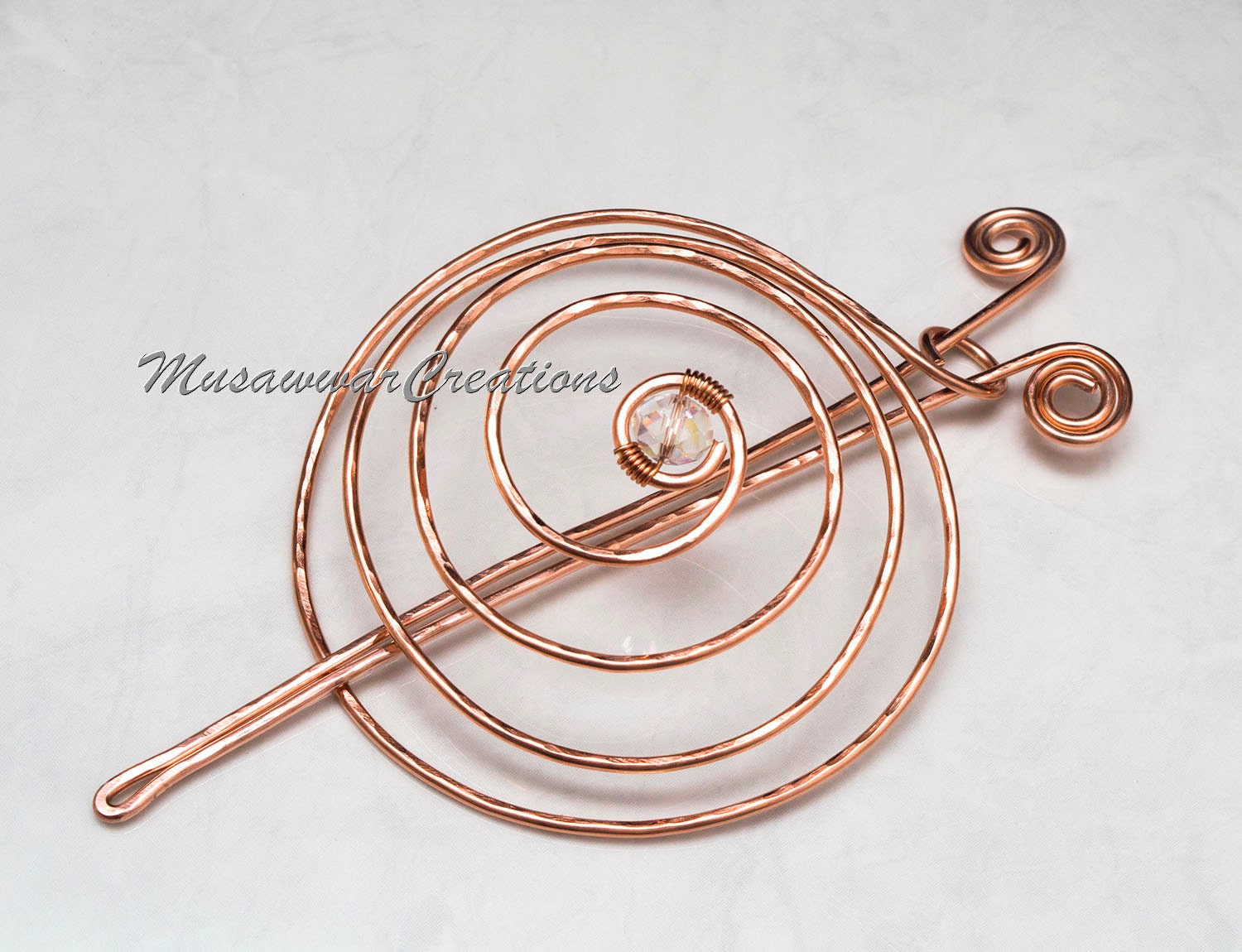 Copper Spiral bun cage hair bun holderhair bun by MusawwarCreation