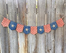 Popular items for burlap american flag on Etsy