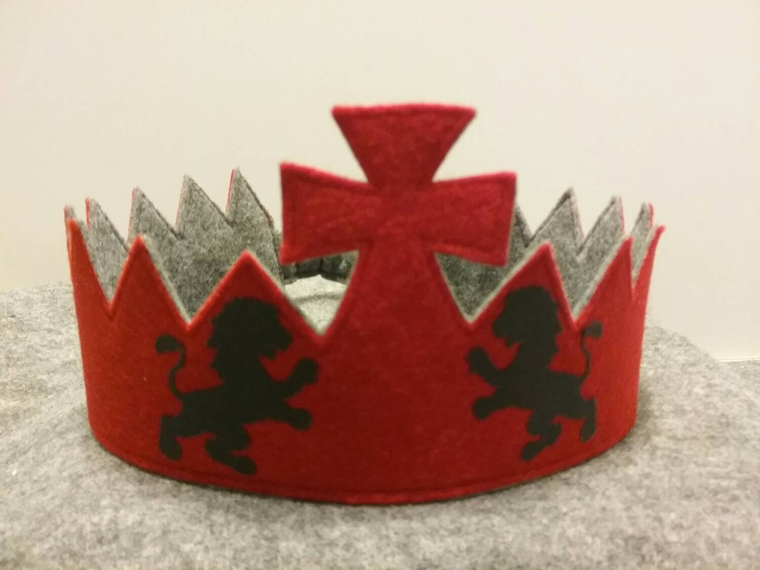Felt Crown Kings Crown Knight Crown Birthday by SewVerySweetpea