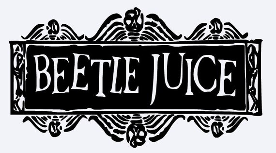 2ft Long Beetlejuice Sign Window/Wall Decal by ALoftyCraft on Etsy