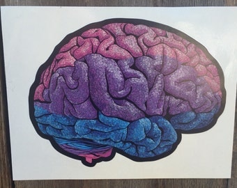 Brain sticker | Etsy