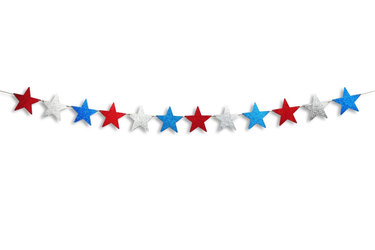 Star Banner Star garland Happy 4th of July banner Happy 4th