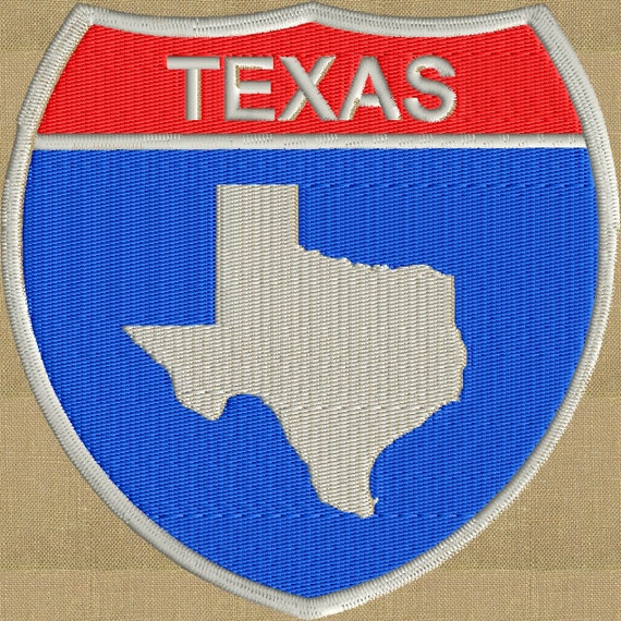 Texas Road sign Design EMBROIDERY DESIGN FILE Instant