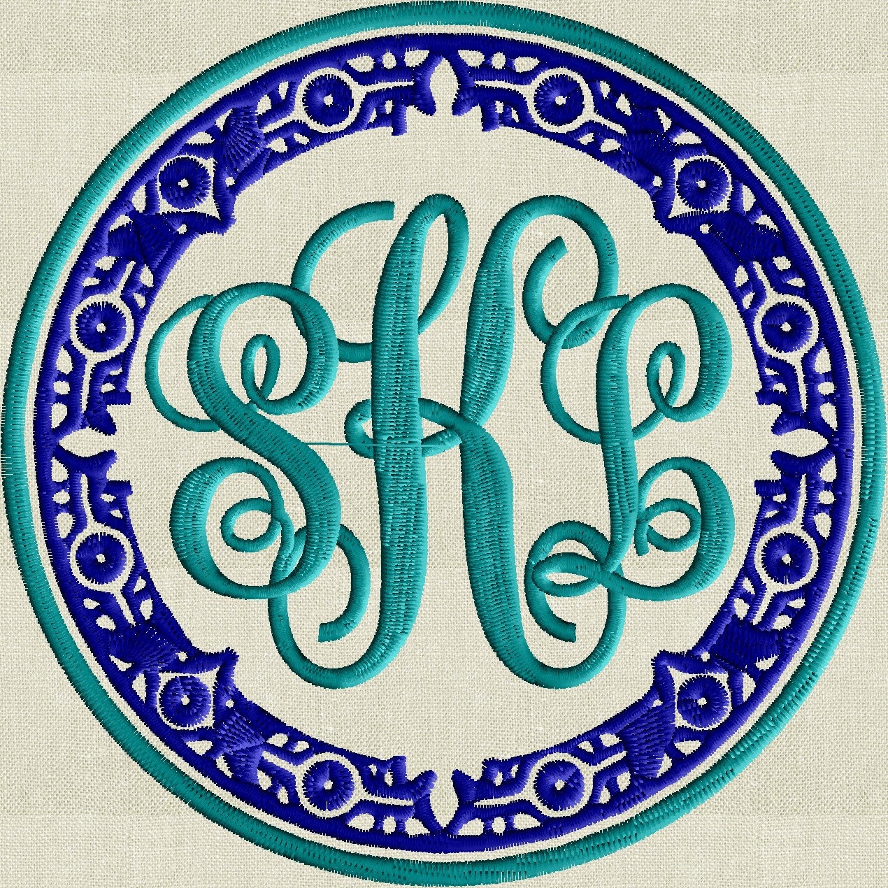 Venitian Scroll Monogram Frame Font not included