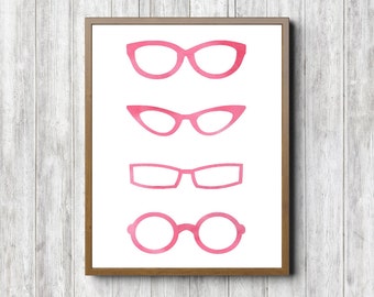 Eyeglass Printable Wall Decor Spectacles Wall Art Eye