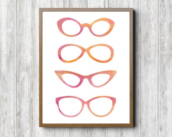 Eyeglass Printable Wall Decor Spectacles Wall Art Eye