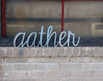 Large gather sign | Etsy