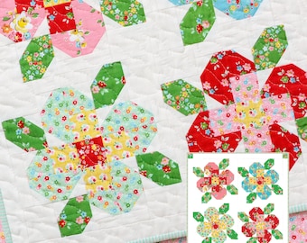 Flower quilt blocks | Etsy