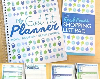 Printable Fitness Planner Nutrition & Workout by PowerSnowDesigns