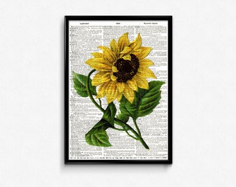 Sunflower poster | Etsy
