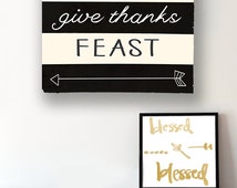 Thanksgiving Pallet Sign, Gather Pallet Sign, Give Thanks Pallet Sign ...