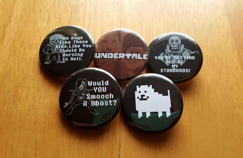 Undertale Collectors Button Set by ImpulseButtons on Etsy