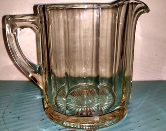 Vintage glass pitcher | Etsy