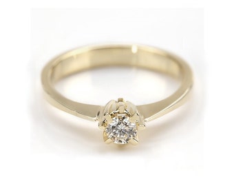 Tiny diamond ring | Etsy