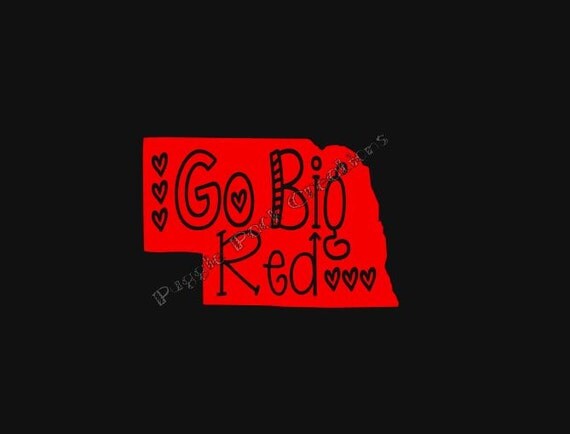 Go Big Red Nebraska Vinyl Car Decal