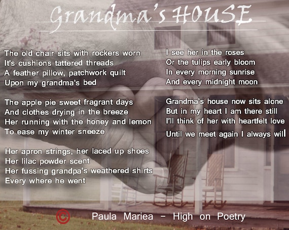 Grandma's House Poem Print by HighOnPoetry on Etsy