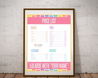 Unique price list poster related items | Etsy