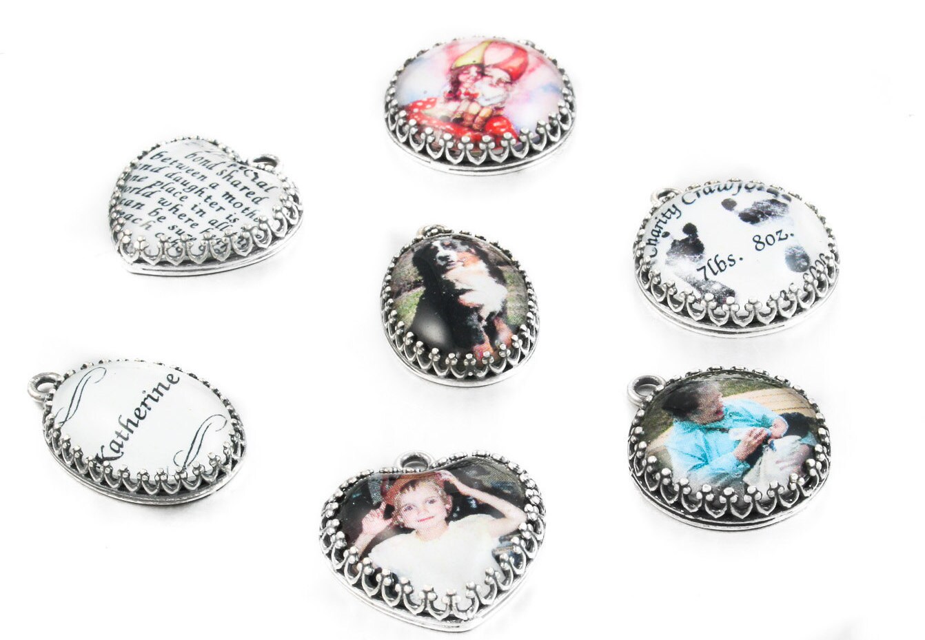Personalized Picture Charm Custom Photo Charm Heart Photo