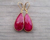 Ruby earrings | Etsy