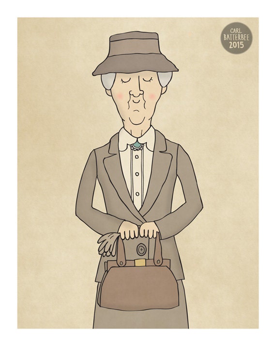 Miss Marple Illustration Print