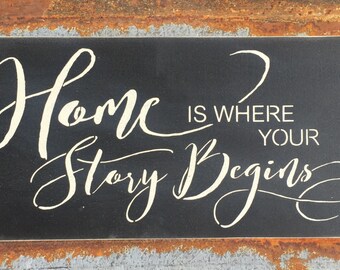 Home Where Our Story Begins Vinyl Wall Decal Sticker
