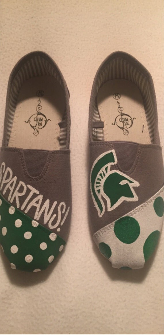 Michigan State University Hand Painted Shoes