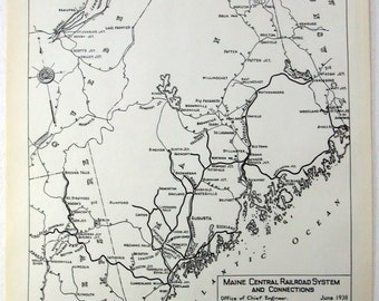 Maine railroad | Etsy