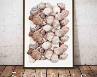 Sea Fan Art Print Sea Coral Prints Set of 4 Beach Wall Decor