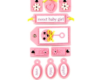 Unique baby girl stickers related items | Etsy