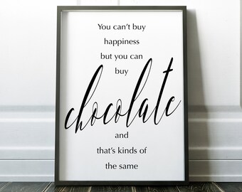 Chocolate poster | Etsy