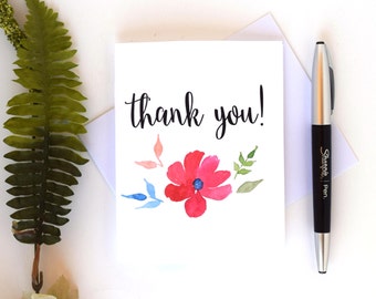 Watercolor thank you | Etsy