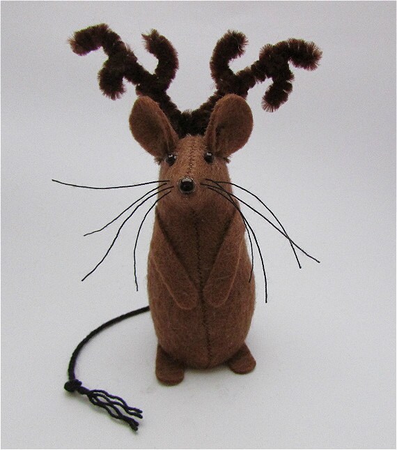 Reindeer Mouse Felt Mouse Felt Mice Mouse Christmas